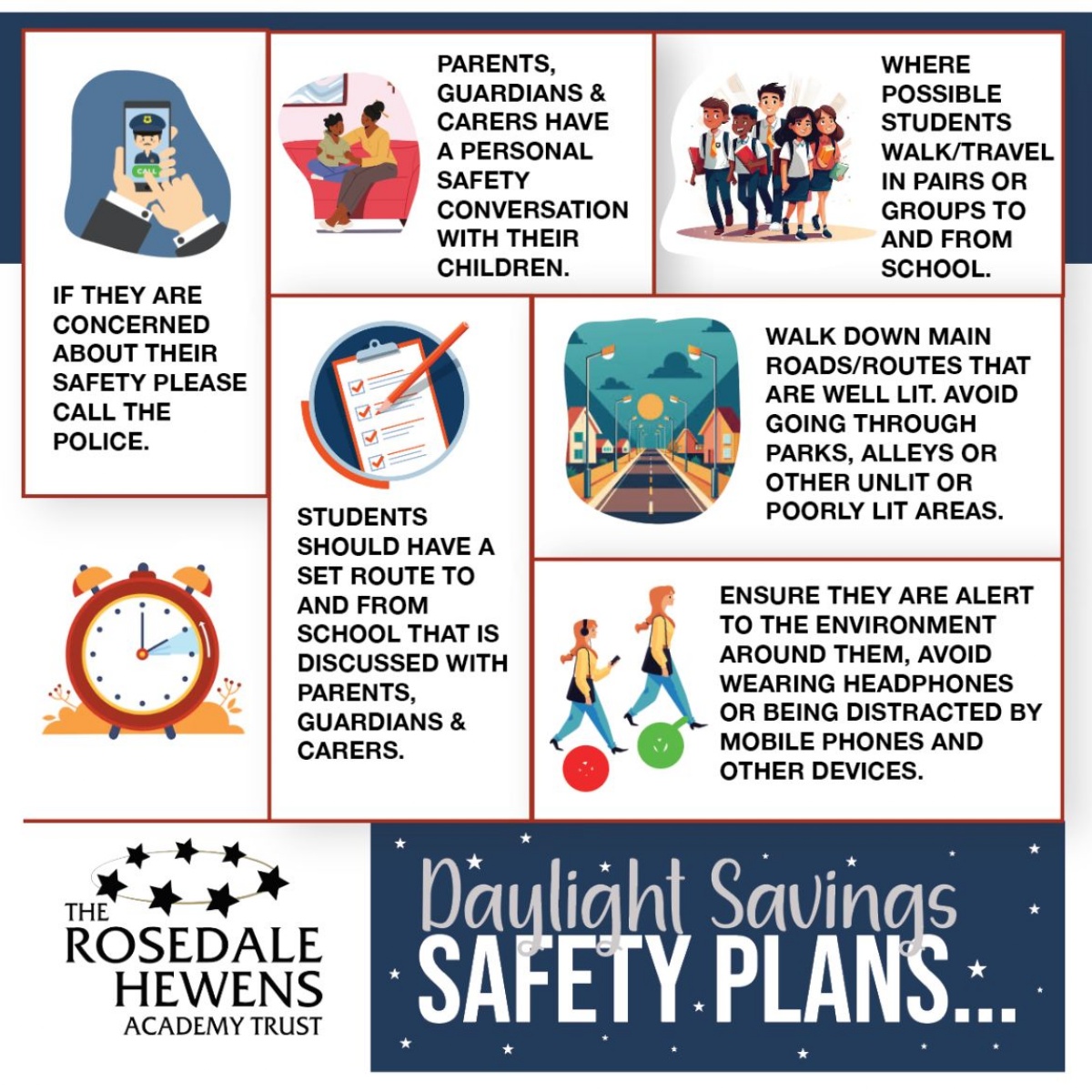 The Rosedale Hewens Academy Trust - Daylight Savings Safety Plans
